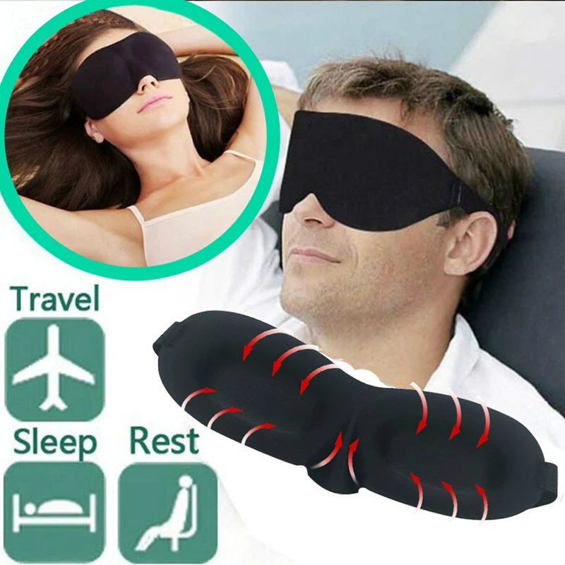 3D Sleep Mask Natural Sleeping Eye Mask Eyeshade Cover Shade Eye Patch ...