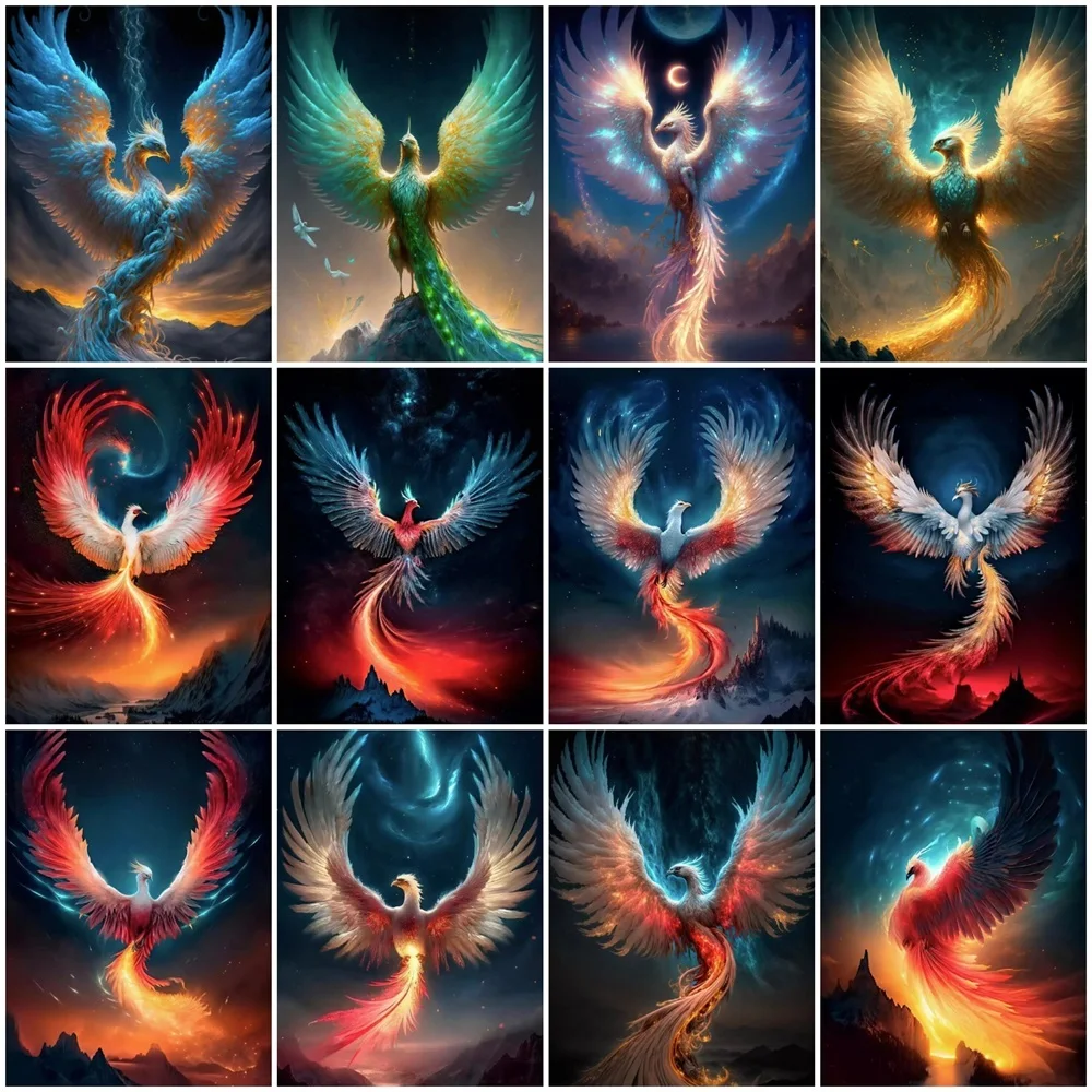 AZQSD-Diamond-Painting-Kit-Phoenix-DIY-Hobby-Cross-Stitch-Diamond ...