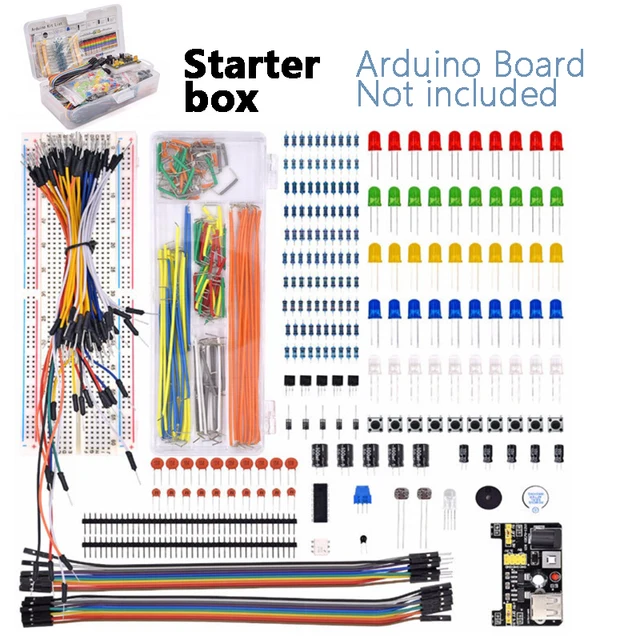 Kit de démarrage pour Arduino R3, 1 boîte, ensemble de composants ...
