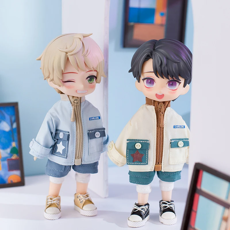 New Ob11 Clothes Loose Coat Casual Overalls Shorts Set for Obitsu 11 ...