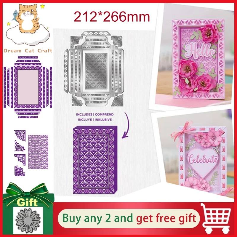 4-X-6-Rectangular-Shadow-Box-3D-Rectangle-Photo-Frame-Fan-Metal-Cutting ...