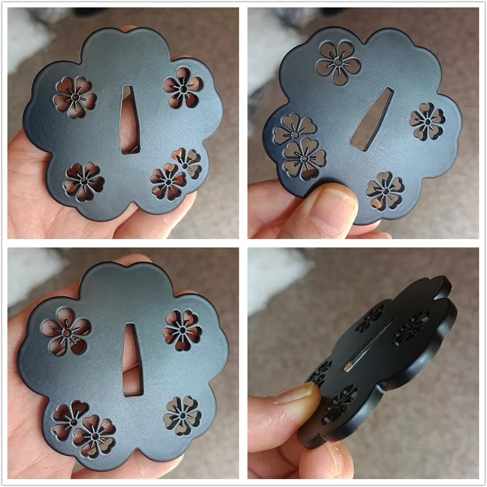 DIY-Fittings-Iron-Guard-Tsuba-For-Japanese-Samurai-Katana-Sword-Knife ...