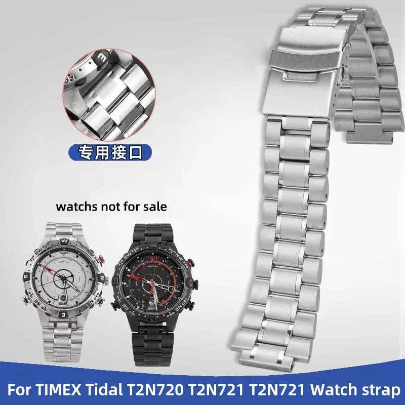 T2N720 T2N721 Stainless steel strap for TIMEX Tidal watch band ...