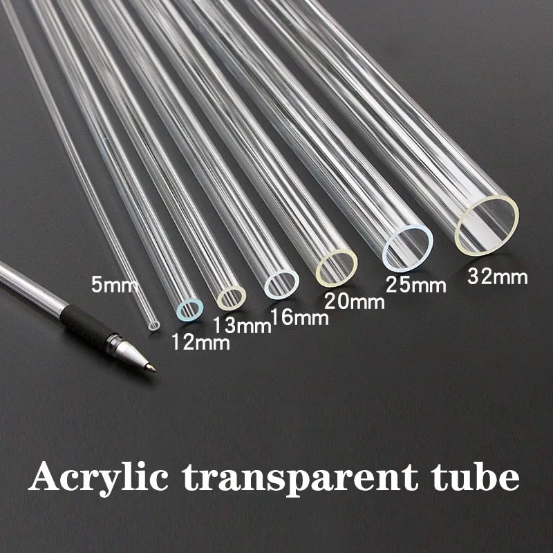 OD12-50mm-Acrylic-Pipe-Pressure-Resistance-Plexiglass-Tube-Plastic-Hard ...