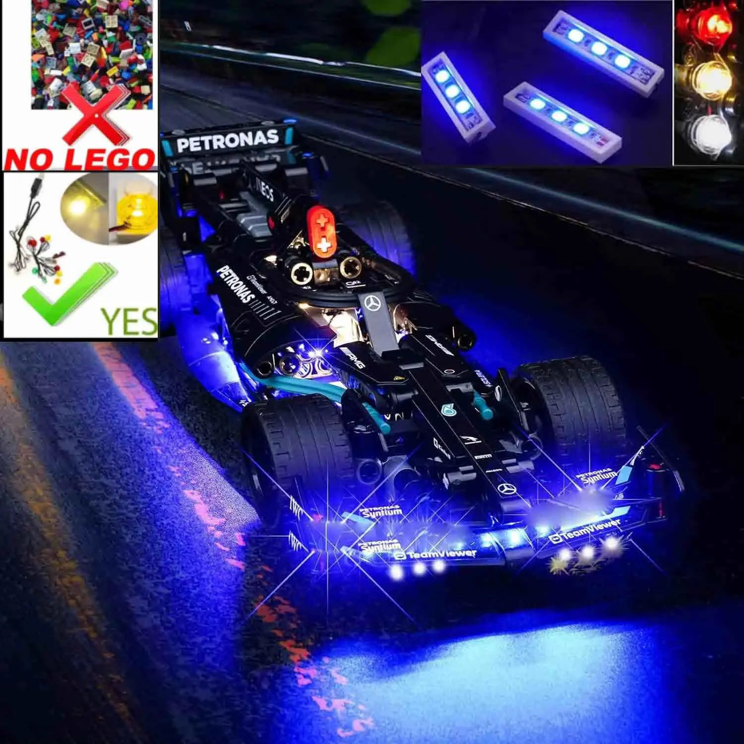 USB Light Kit for Lego Technic Mercedes-AMG F1 W14 E Performance Race ...