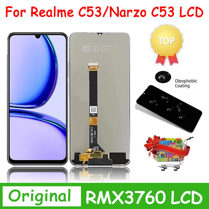 6-74-Original-For-Oppo-Realme-Narzo-N53-RMX3761-LCD-Display-Touch ...