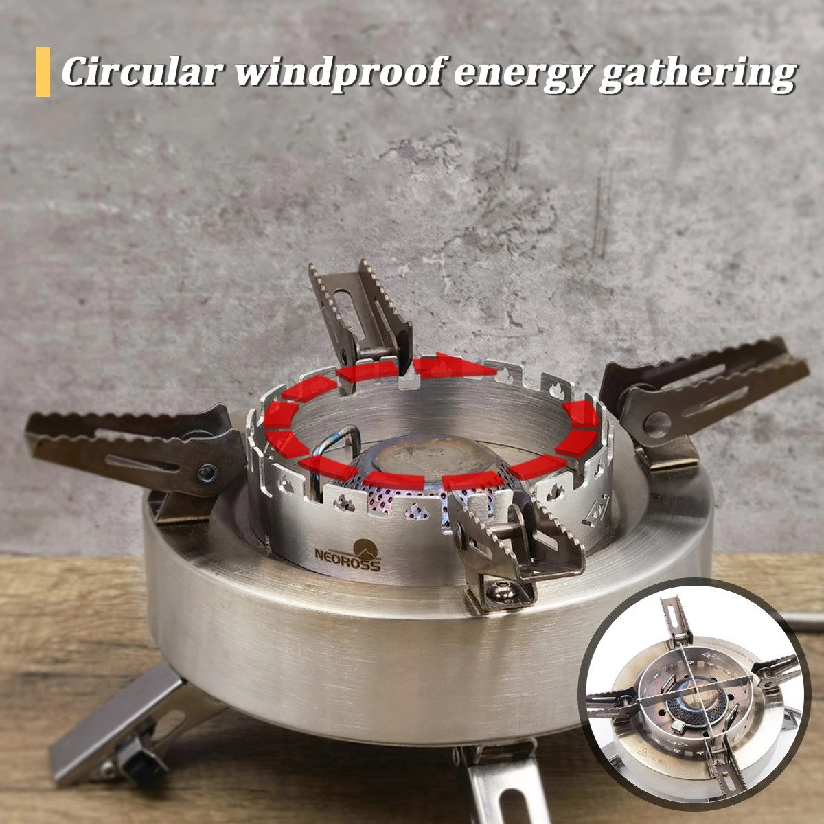 Bulin B18 용 바람막이 액세서리, 야외 7 성급 스토브 헤드, 휴대용 특수 스테인레스 스틸 방풍 링, 캠핑 신제품 ...