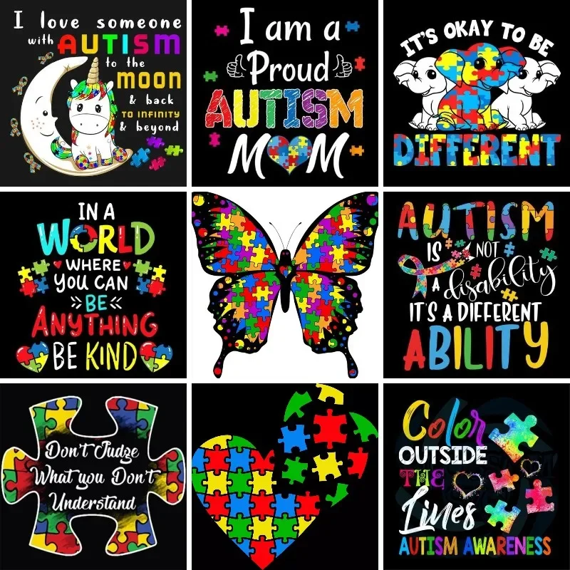 Autism-Awareness-Quotes-Diamond-Embroidery-5D-DIY-Diamond-Painting ...