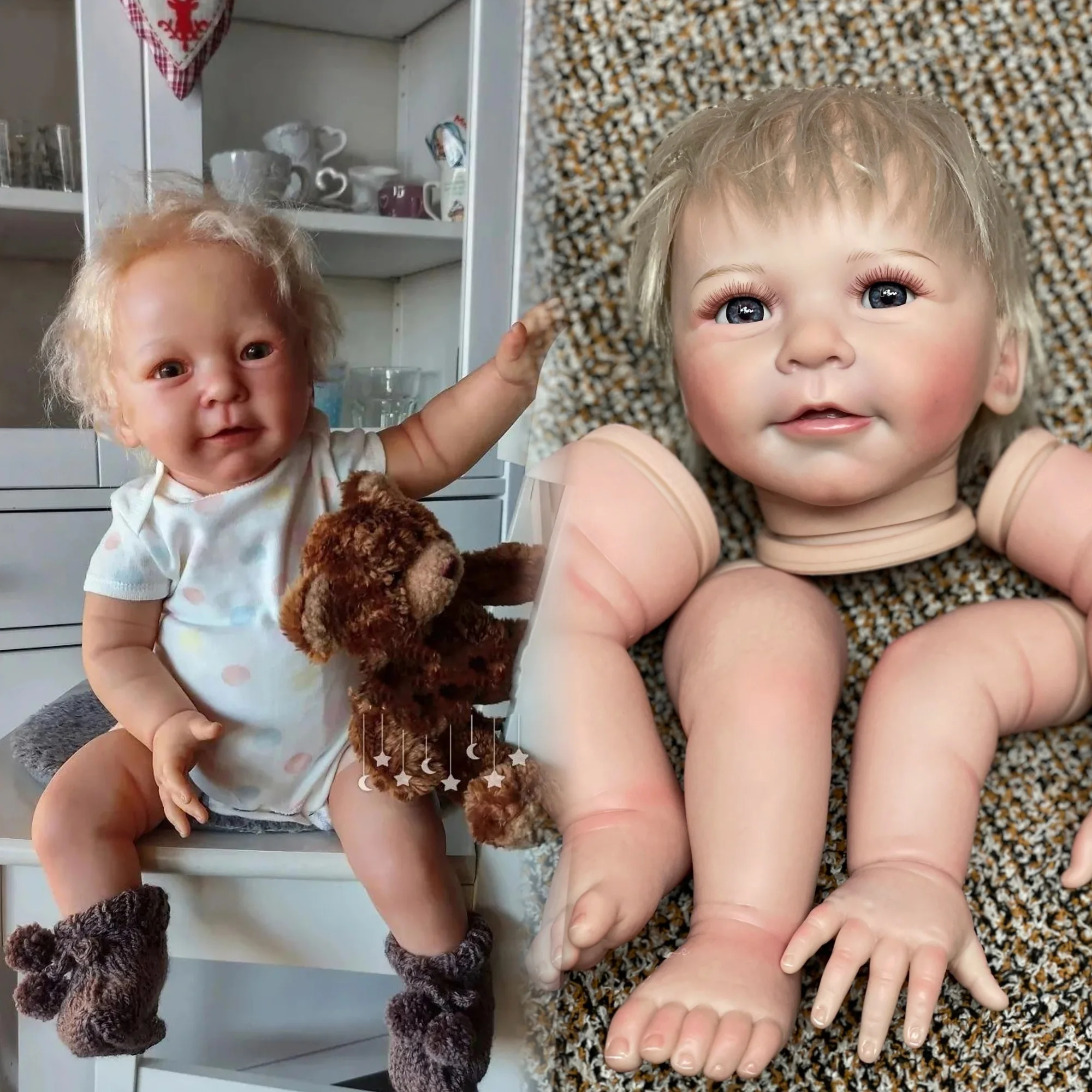 55cm-Unassembled-Lisa-Reborn-Doll-Kits-With-Rooted-White-Hair-3D ...