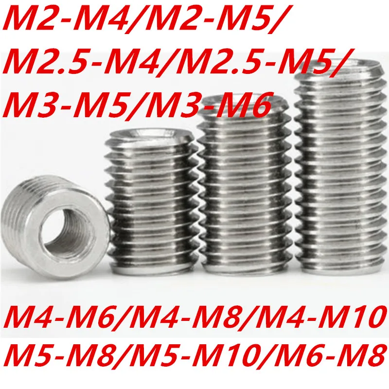 M2M2.5M3M4M5M6M8Mstainless steel 304 inside outside thread Adapter ...