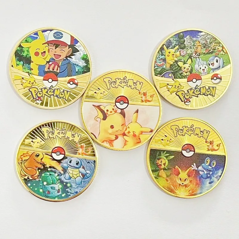 New-Exquisite-Pokemon-Coin-Collection-Kawaii-Pikachu-Mewtwo-Eevee ...