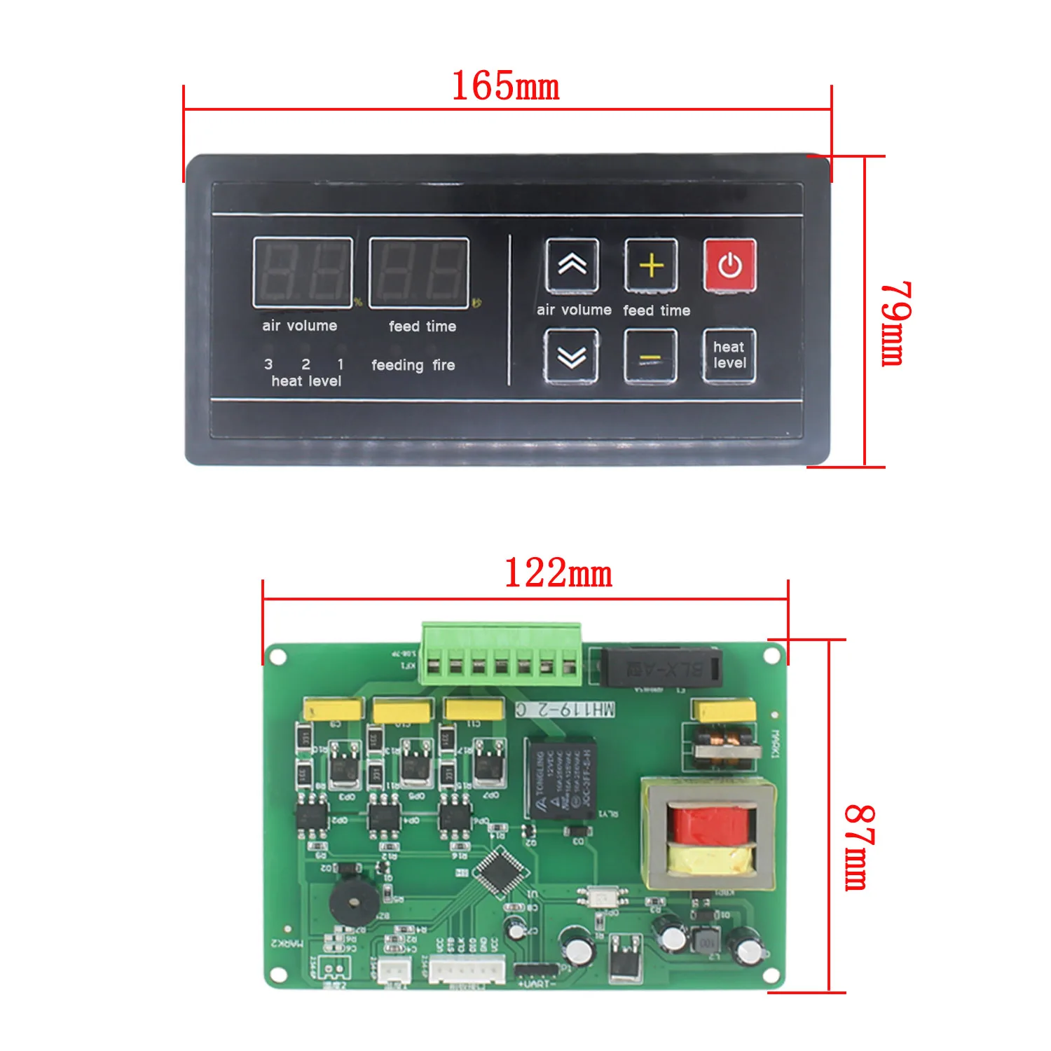LED-digital-control-panel-Pellet-stove-display-circuit-board ...