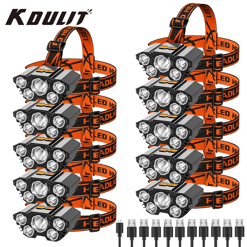 KDULIT-faro-port-til-de-5LED-linterna-recargable-por-USB-bater-a ...