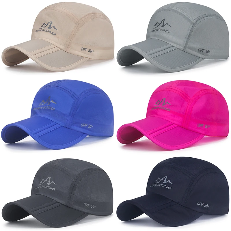 Summer Folding Baseball Cap Outdoor Portable Hiking Sport Cap ...