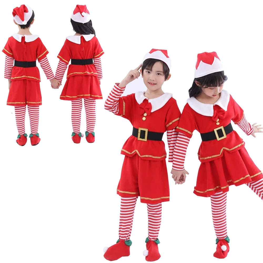 Christmas-Costume-Kids-Red-Santa-Claus-Clothing-Set-for-Boys-girls-New ...
