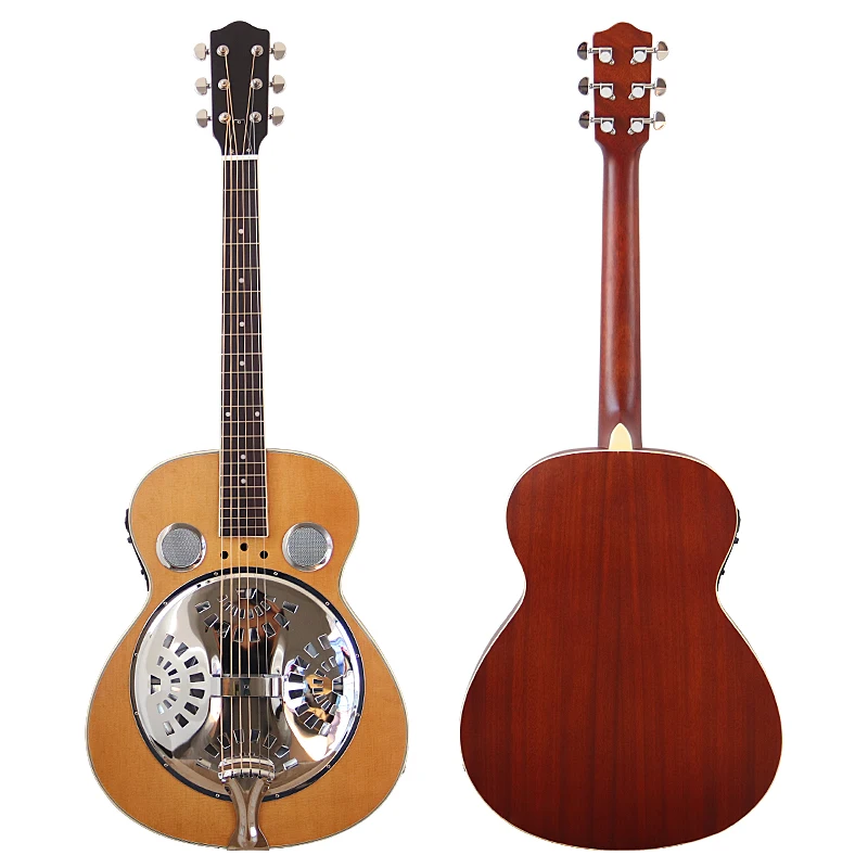 Electric Resonator Guitar with EQ 6 Strings 40 Inch Laminated Spruce ...