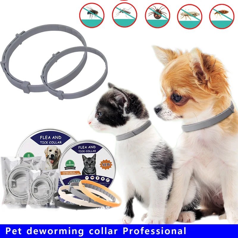 Pet Deworming Collar Professional 8 Month Protection Adjustable Collar ...