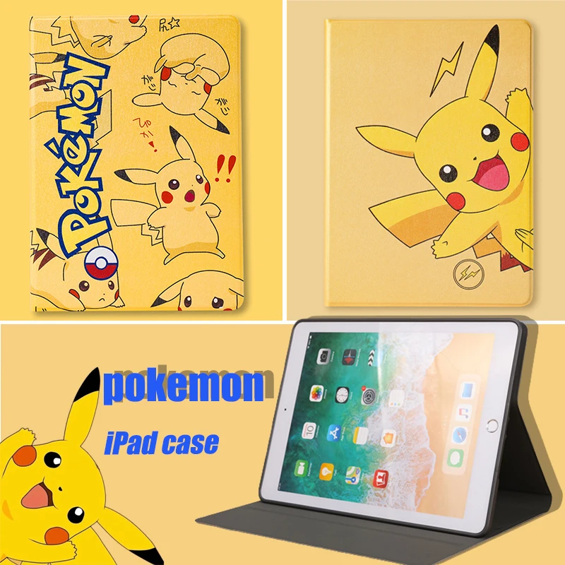 Pokemon Pikachu Ipad Case For Ipad Pro Air3 4 Mini1 2 3 4 5 6 Anime ...