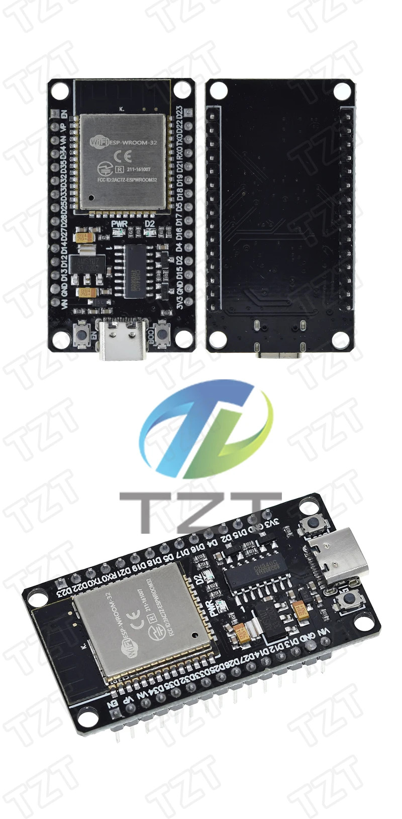 Circuits intégrés,ESP32-WROOM-32U--Carte De Développement Esp32 Esp32-devkitc Core, Esp32-wroom ...
