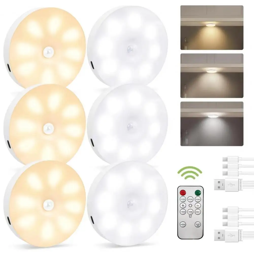 3-6Pcs-Night-Lights-Rechargeable-under-Cabinet-Lights-200mAh-Battery ...