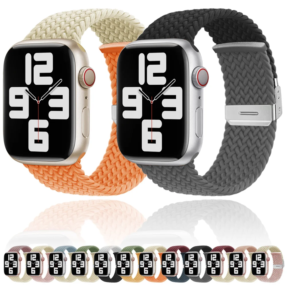 Nylon-Stretch-Band-for-Apple-Watch-Strap-46mm-40mm-41mm-42mm-44mm-45mm ...
