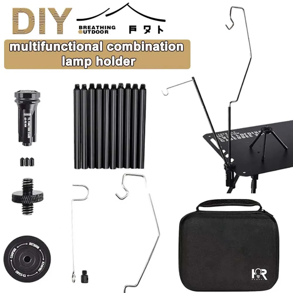 DIY-Multifunctional-Camping-Light-Pole-For-IGT-Table-Hook-Hanging-Light-Stand-Holder-Can ...