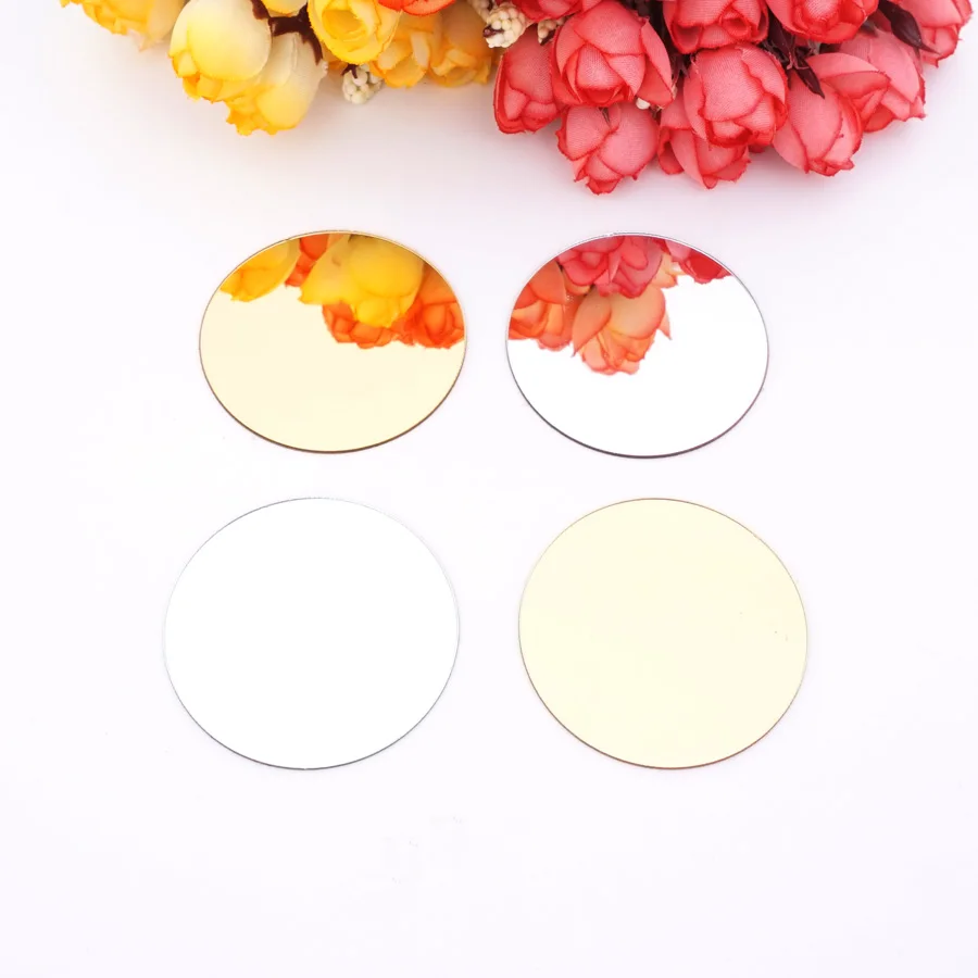 50pcs-Small-Round-Wall-Mirror-Sticker-3D-Acrylic-Stickers-Wedding-Party ...