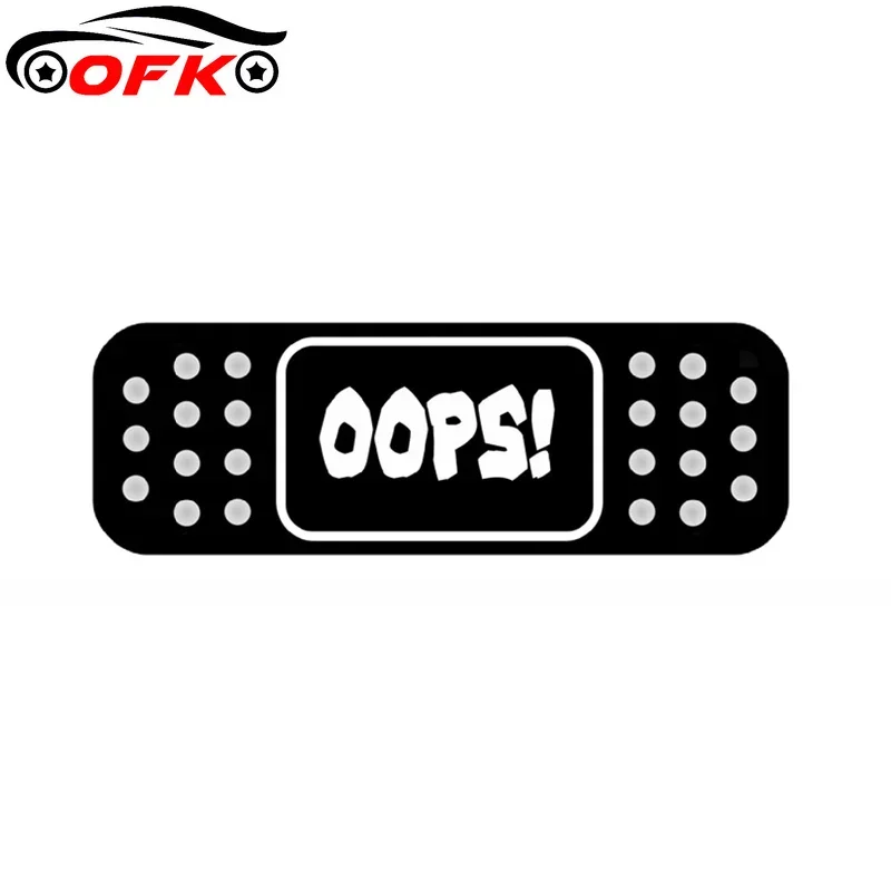Fun OOPS! BAND AID JDM Decal Car Sticker Black/Silver Vinyl 15CM*5CM ...