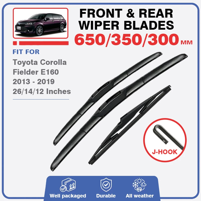 Front Rear Wiper Blades Set For Toyota Corolla Fielder E160 2013 - 2019 ...