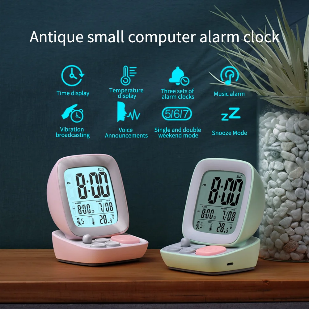Creative-Alarm-Clock-Charging-Children-s-Electronic-Cartoon-Simple-Led ...