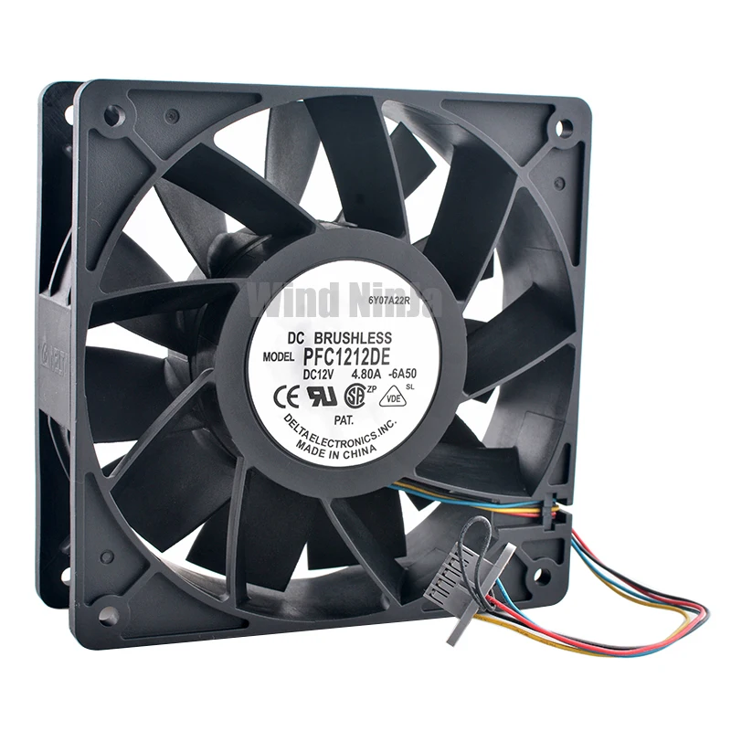 PFC1212DE 12cm 120mm fan 120x120x38mm DC12V 4.80A 5500rpm Dual ball ...
