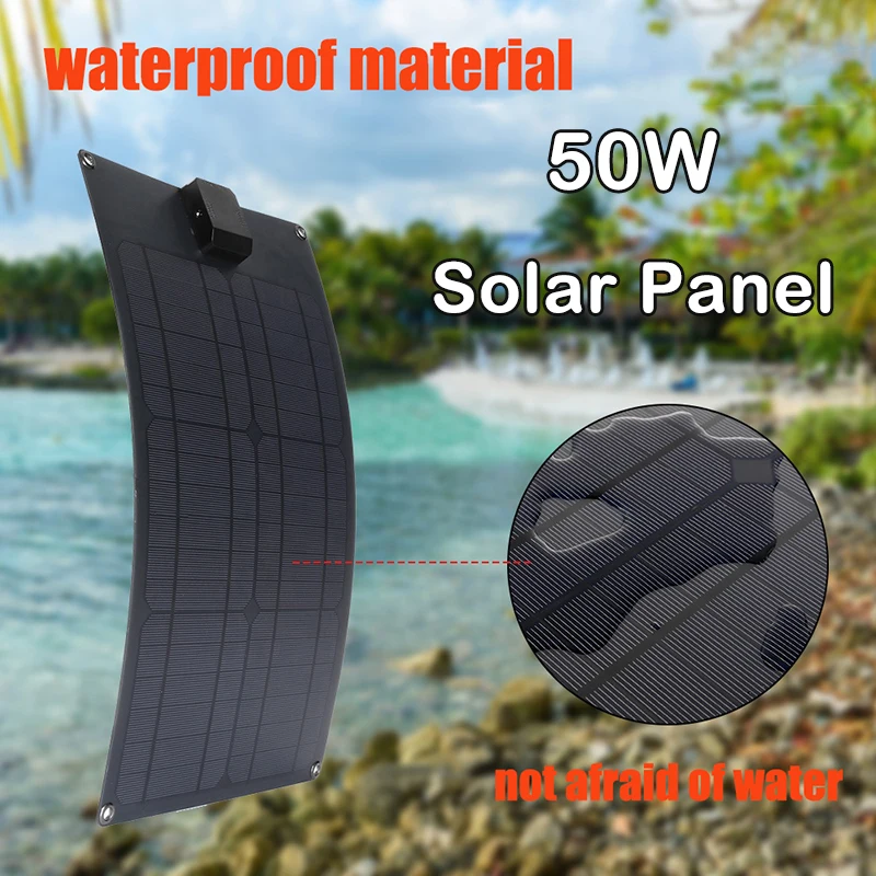 18V-50W-Solar-Panel-Monocrystal-Double-USB-Solar-System-Kit-Complete ...