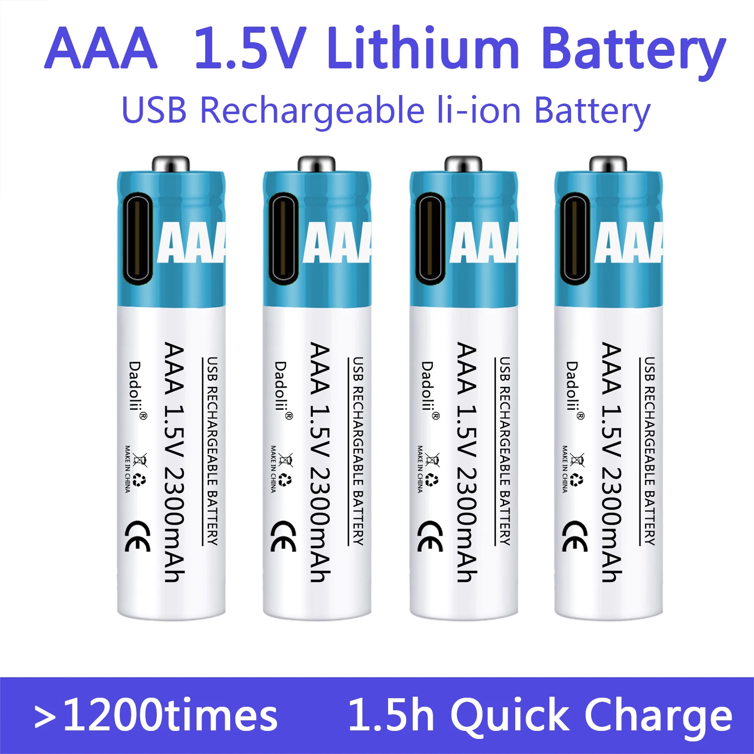 AAA-1-5V-Rechargeable-Battery-2300mAh-USB-Rechargeable-AAA-Battery ...