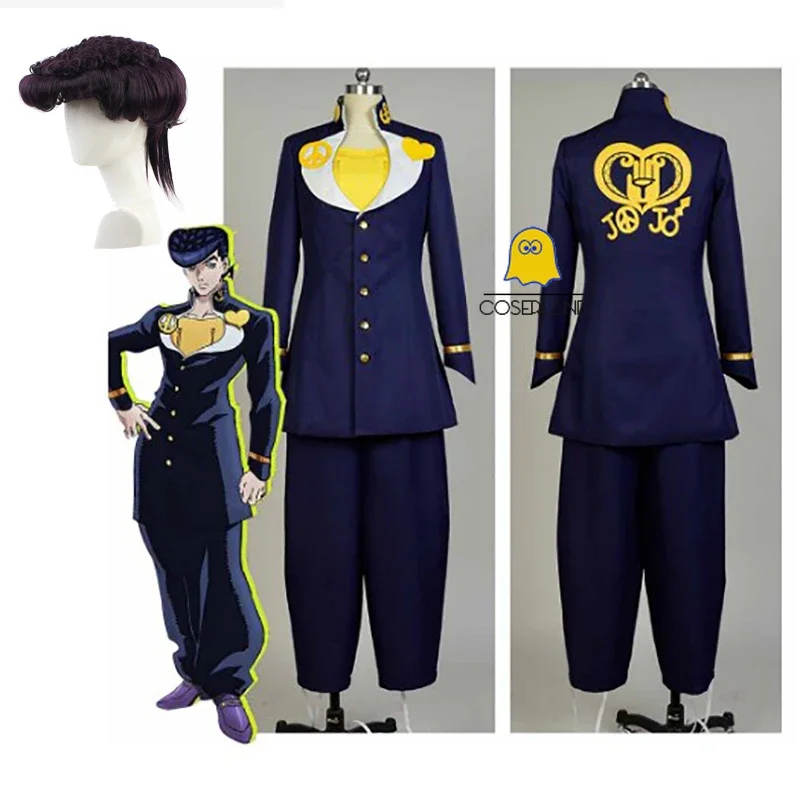 JoJo-s-Bizarre-Adventure-Josuke-Higashikata-Cosplay-Costume-Blue-Suit ...