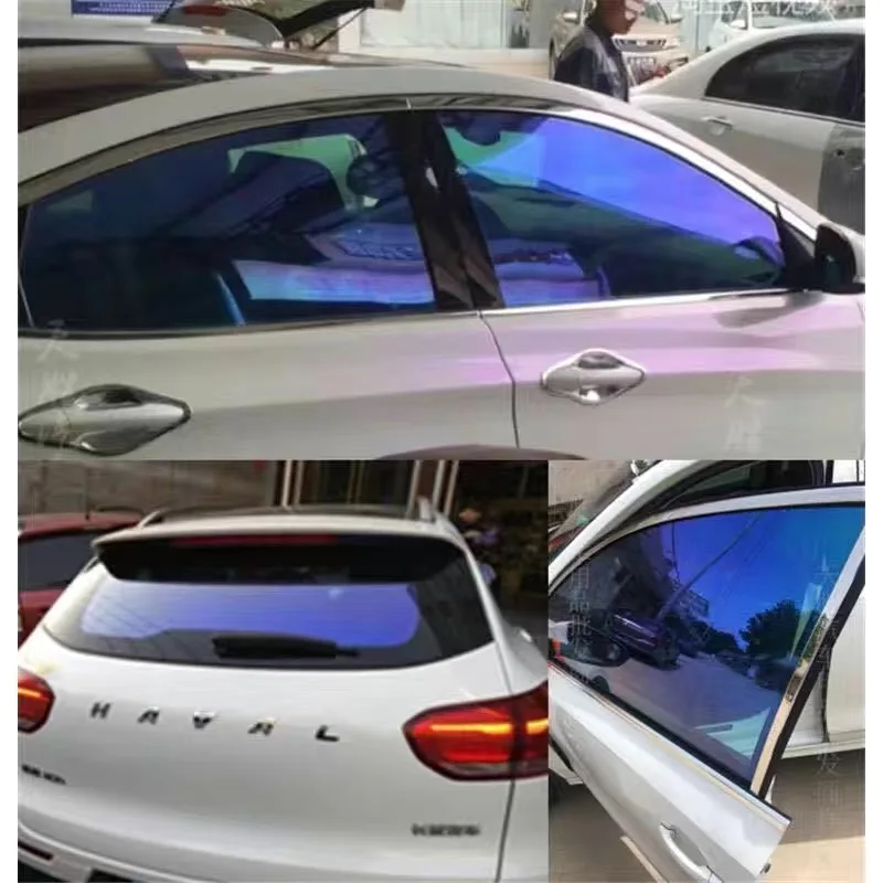 50x300cm Blue Vlt 60% Car Side Window Foils Solar Tint Sticker Glass ...