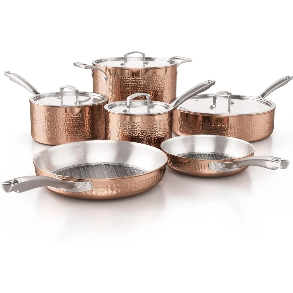 Homaz-Life-Pots-Pans-Set-TriPly-Stainless-Steel-Hammered-Kitchen ...