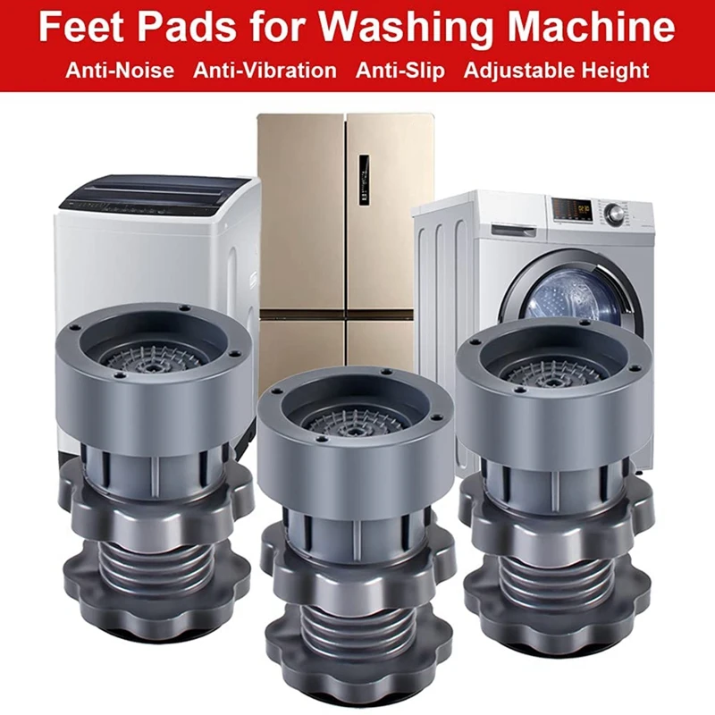 4Pcs Adjustable Height Washing Machine Foot Pads Anti Vibration ...