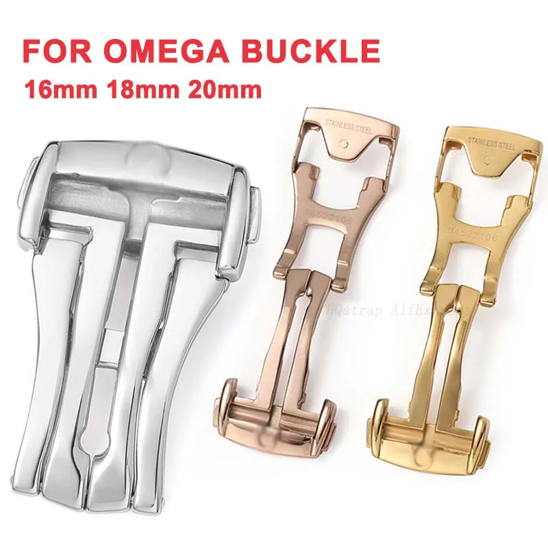 Stainless-Steel-Watch-Buckle-for-Omega-Watch-Band-20mm-18mm-16-Clasp ...