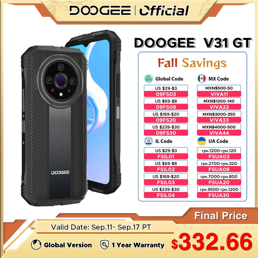 World-Premiere-DOOGEE-V31GT-Rugged-Phone-6-58-FHD-Dimensity-1080-Octa ...