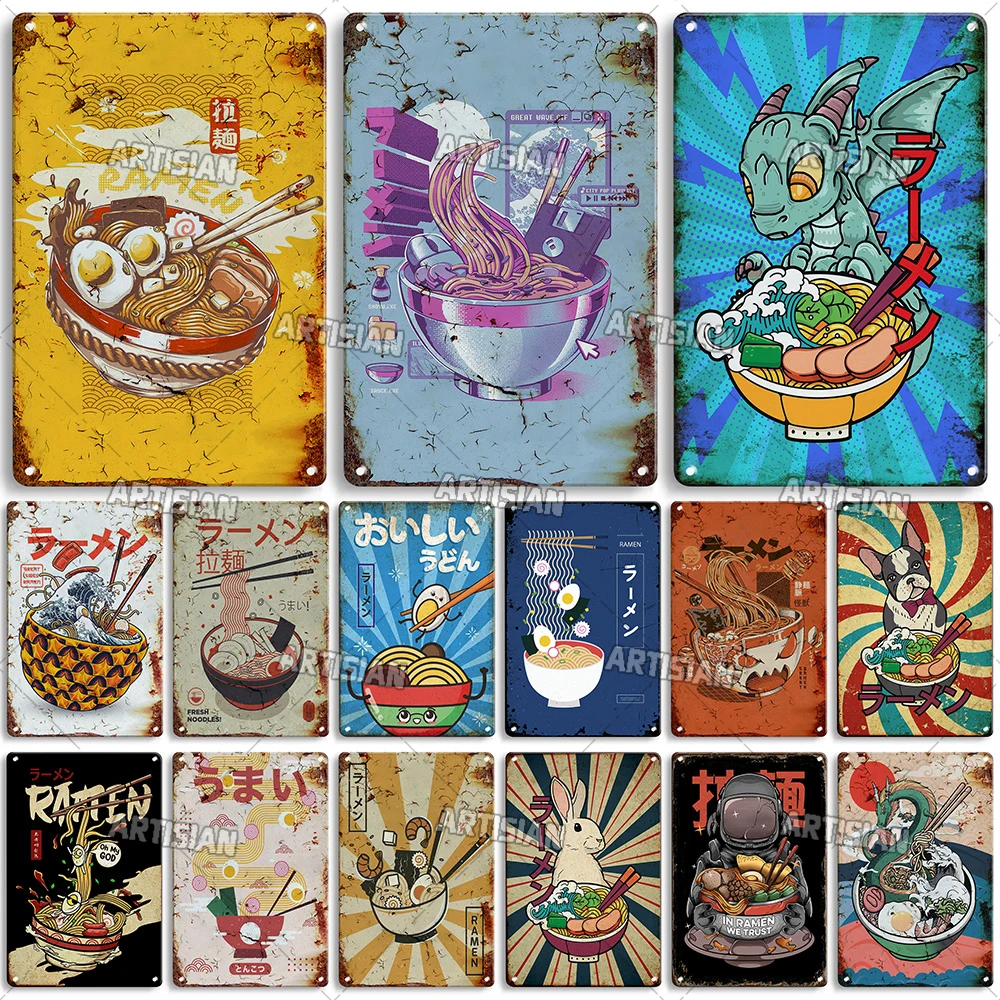 ARTISIAN-Ramen-Noodle-Vintage-Poster-Japan-Metal-Tin-Sign-Decorative ...