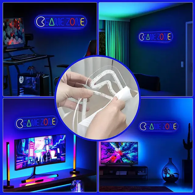 Game Zone Neon Sign Usb Powered A Szoba Dekorációhoz, Led Fényű ...
