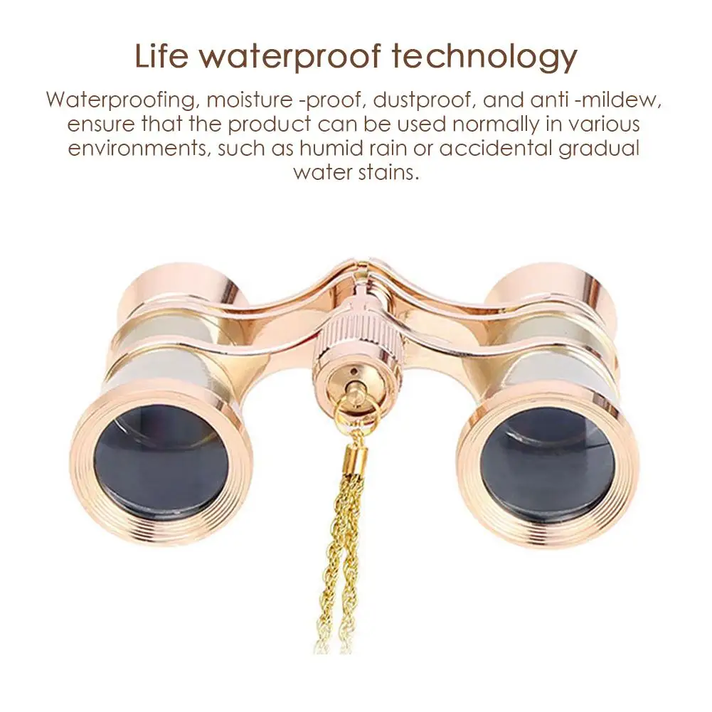 Vintage Metal Binoculars For Movie Viewing Foldable Opera Glasses ...