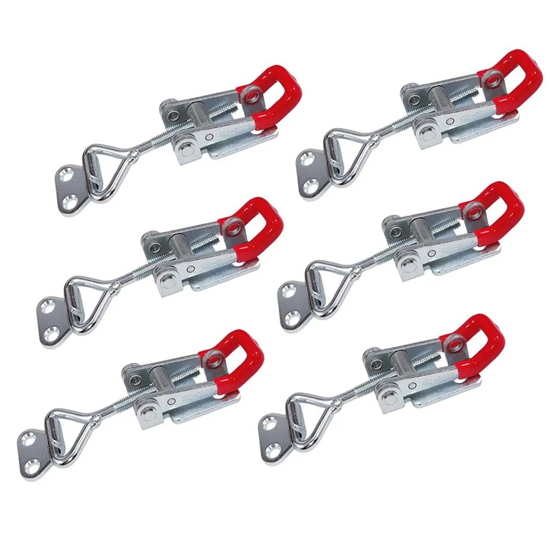 6PCS-Of-Adjustable-Toggle-Clamp-With-Lock-Hole-250Kg-Holding-Capacity ...