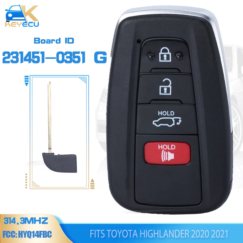 Toyota Highlander Smart Key