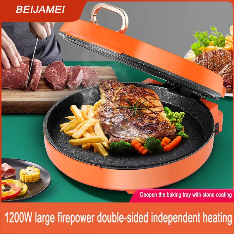Multifunction-Double-Side-Heating-Electric-Skillet-Household-Crepe ...