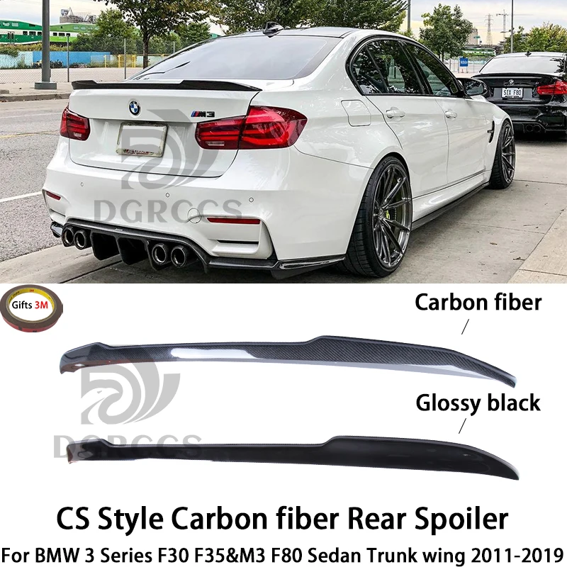 For BMW 3 Series F30 F35&M3 F80 Sedan CS Style Carbon fiber Rear ...