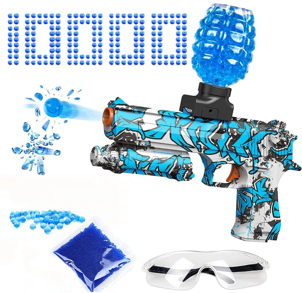 Jouet de plage,Pistolet électrique Glock Gel Bl84pour enfants,boule d'eau automatique,10000 ...