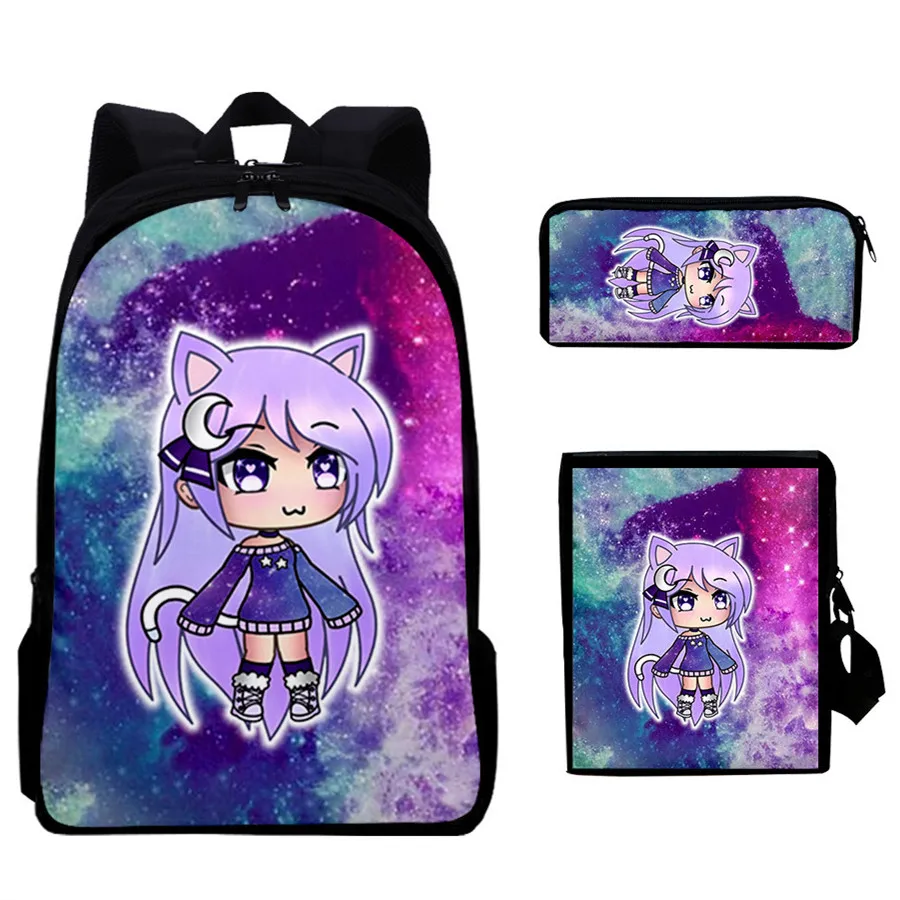 3pcs-set-Backpack-Game-Gacha-Life-3D-Print-School-Student-Bookbag-Anime ...