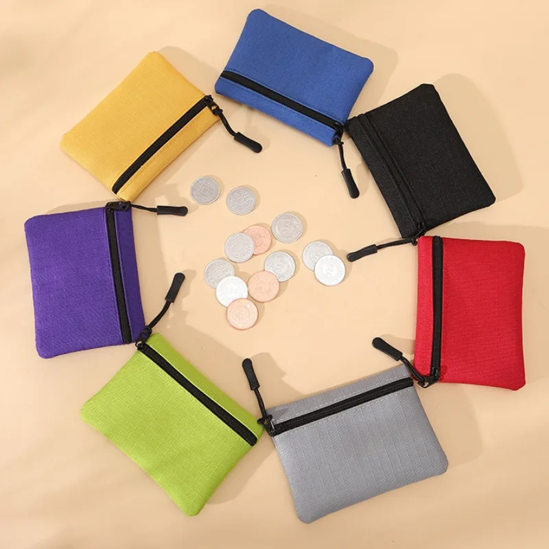 Solid Color Coin Purse Zipper Mini Key Bag Case Money Pocket Women Men ...
