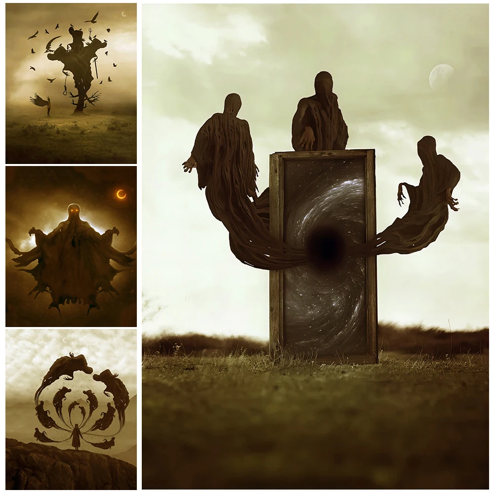 Dark Creature Dementor Vintage Wall Art Canvas Painting Dark And Filthy ...